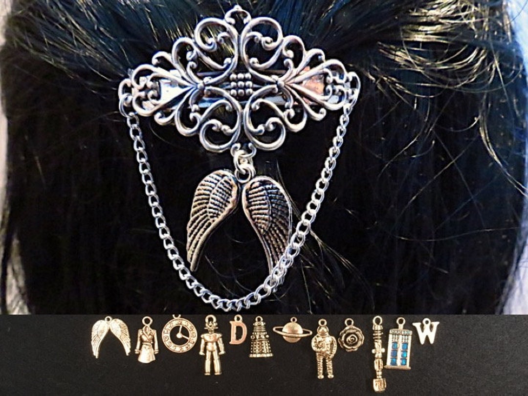 Doctor Who Inspired 40 Mm Filigree Barrette With the Charm of Your ...