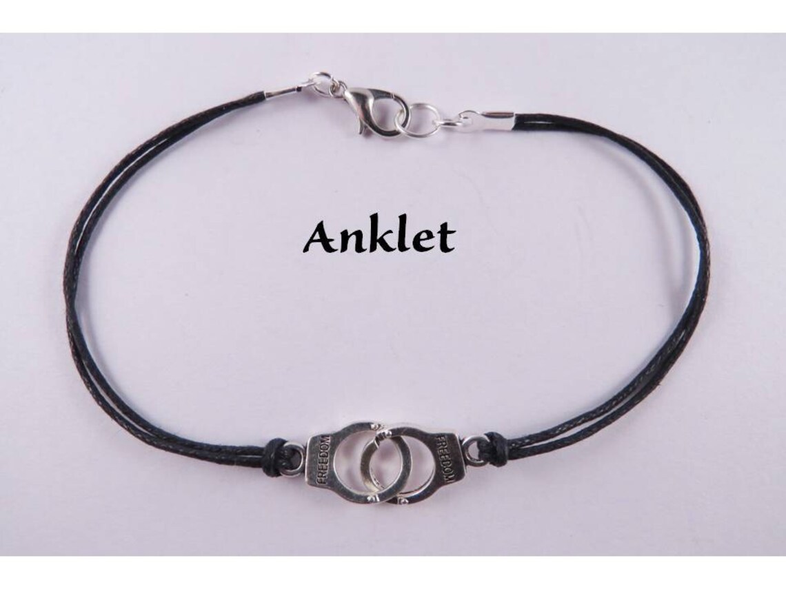 Sherlock Unisex Handcuffs Cord Anklet / Bracelet / Necklace - Etsy UK