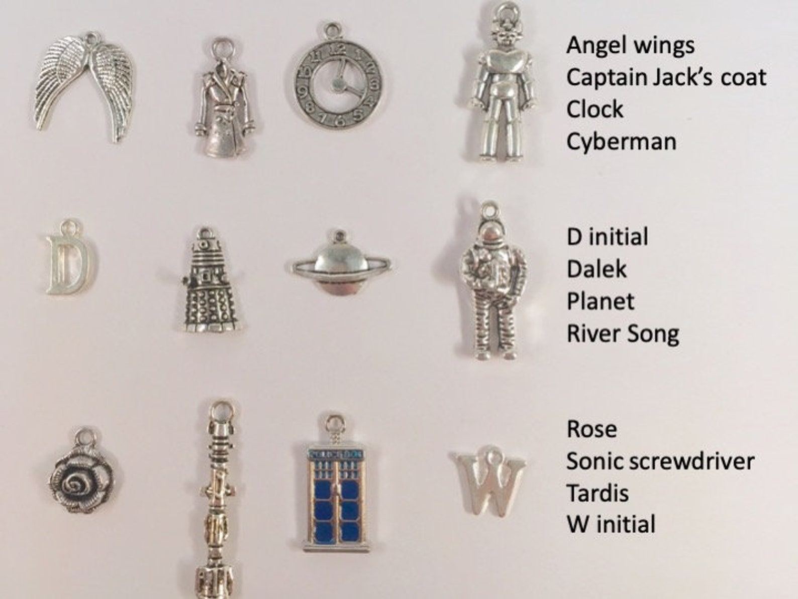 Doctor Who Inspired Plain Earrings With the Charm of Your Choice. - Etsy