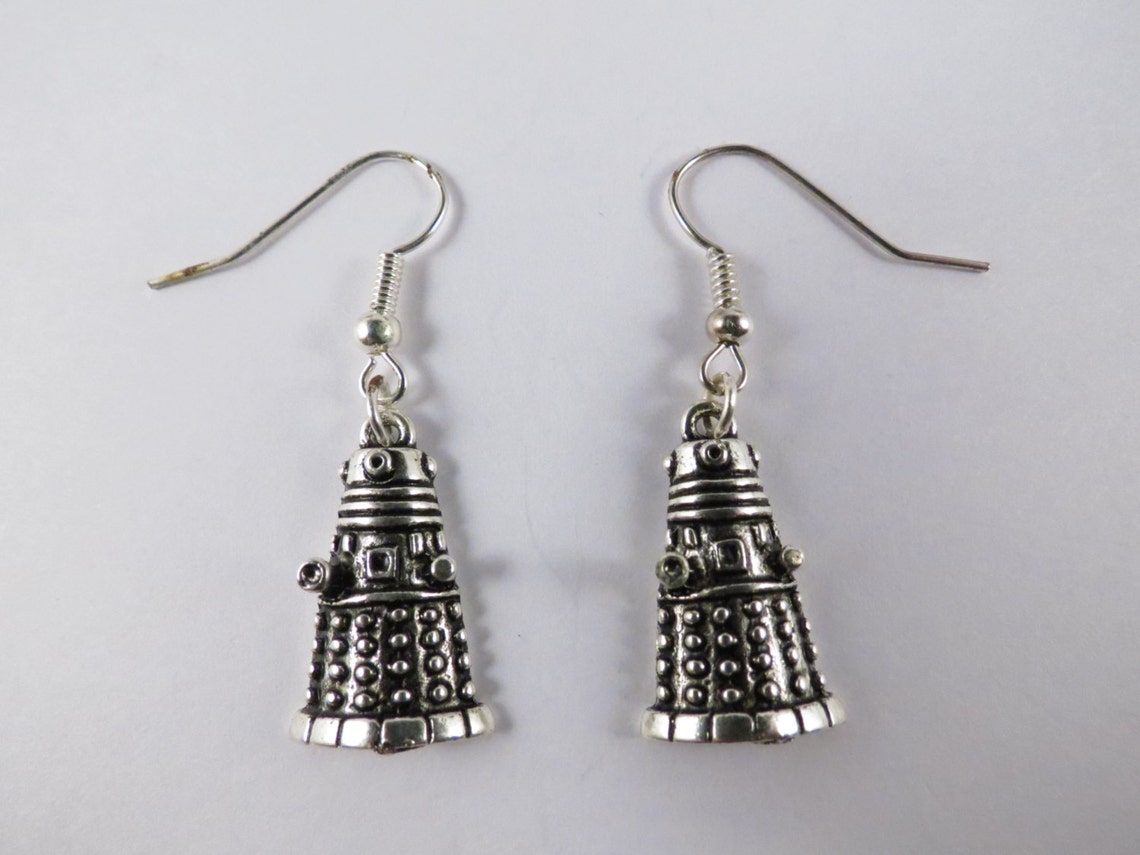 Doctor Who Inspired Plain Earrings With the Charm of Your Choice. - Etsy