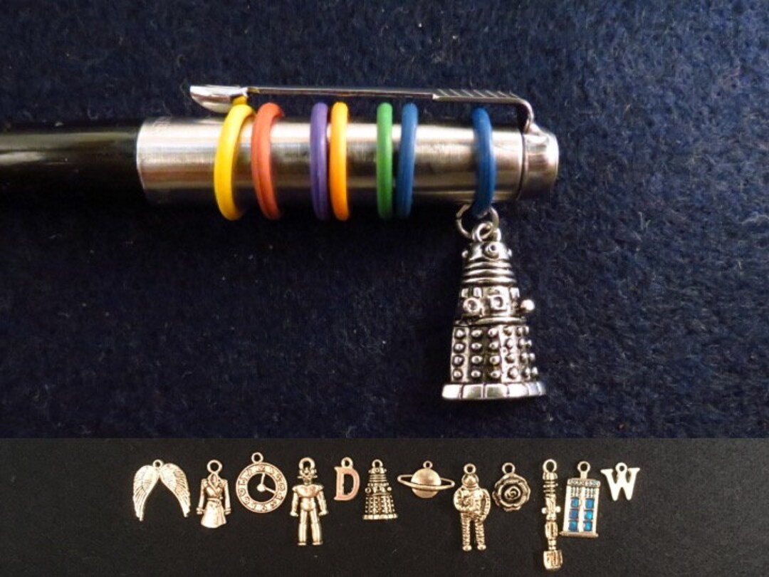 Doctor Who Inspired Pen Charm With the Charm of Your Choice. - Etsy