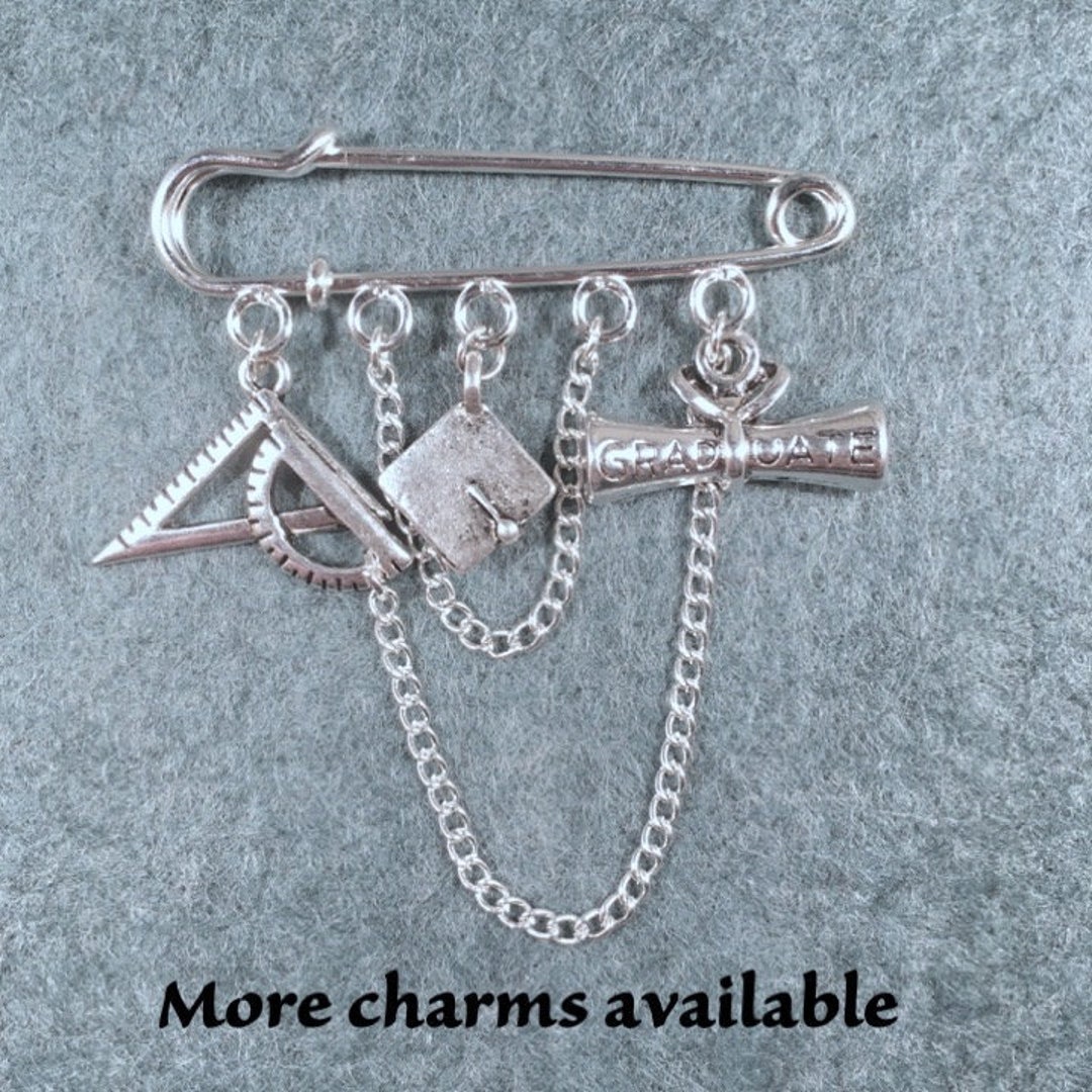 Graduation Themed Kilt Pin (50 Mm) - Other Subjects Available - Etsy