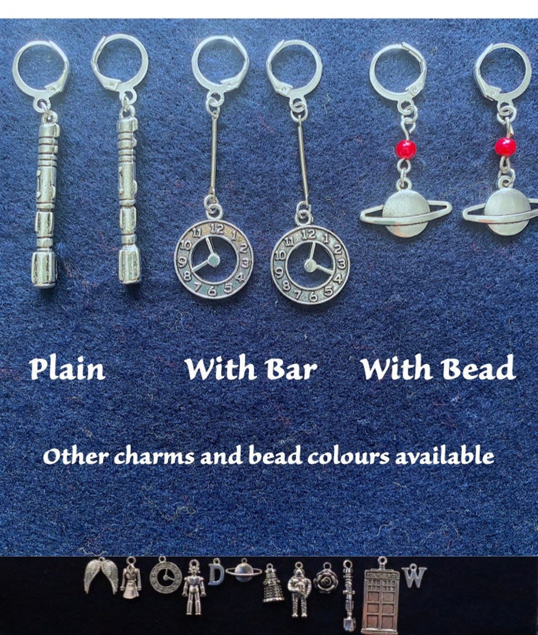 Doctor Who Inspired Lever Back Huggie Earrings With the Charm and ...