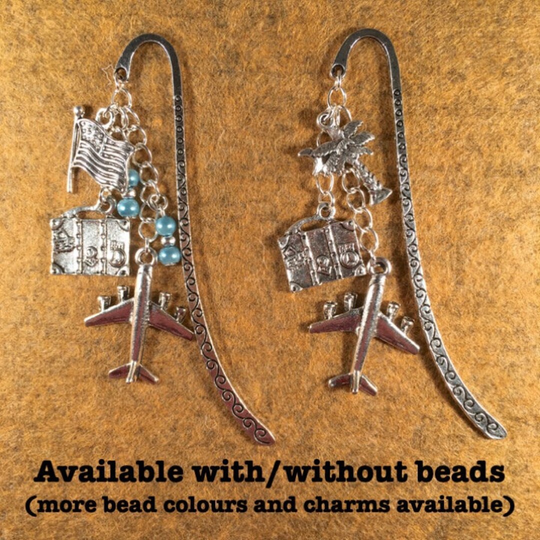 Travel Themed Bookmark - Available With or Without Beads (more Colours ...