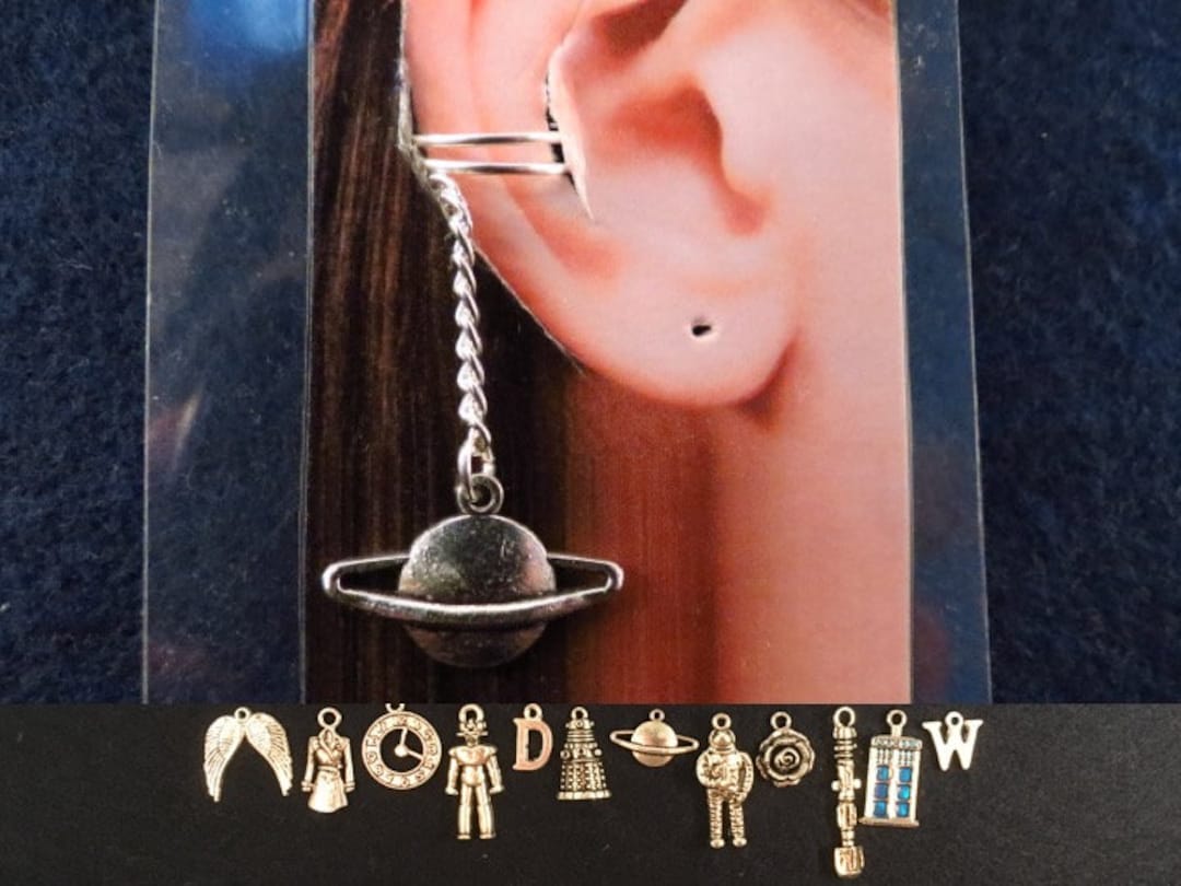Doctor Who Inspired Ear Cuff and Chain With the Charm of Your Choice ...