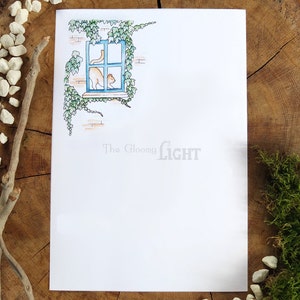 Window Cat Writing Paper | Printable PDF Instant Download | Watercolor ...