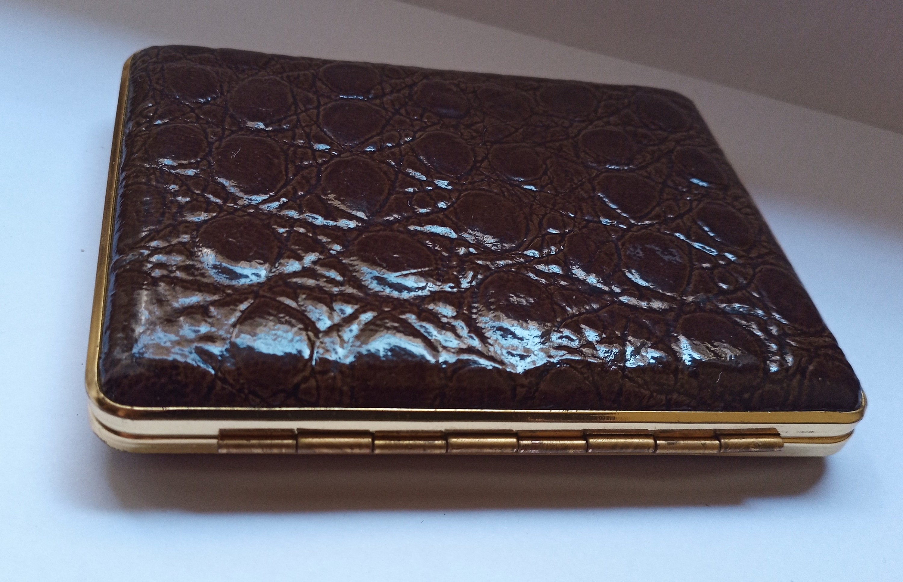 Vintage Brown Embossed Leather Cigarette Case Made in Germany - Etsy