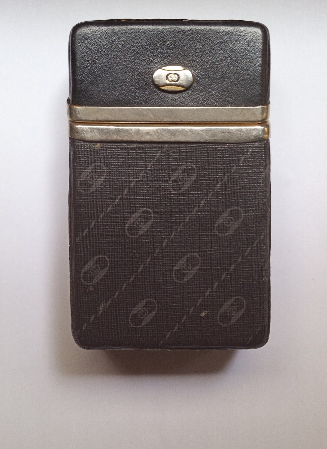 Vintage Gucci Logo Monogram Black Leather Cigarette Case - Etsy