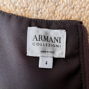 Chic Y2K “ARMANI” Chocolate Brown Leather & Bugle Beaded Vest Top ...