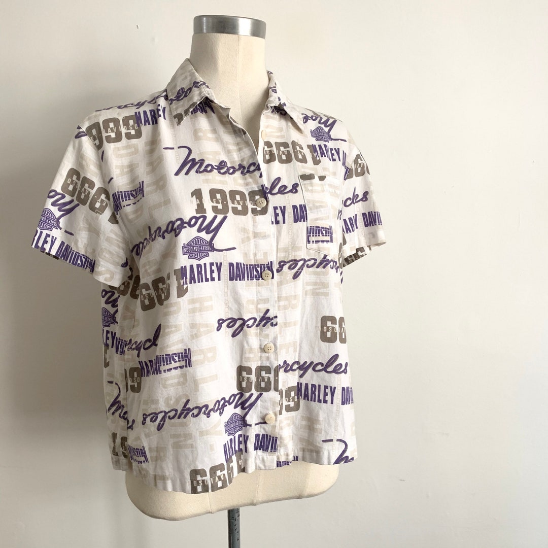 1999 Official “harley Davidson” Biker Motorcycle Work Shirt - Hawaiian ...