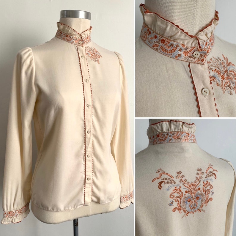 Vintage 1980s 1970s Cottage Core Autumnal Prairie - Etsy