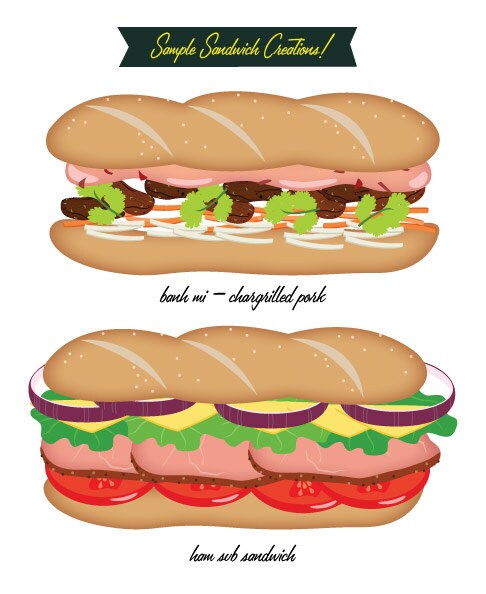 Sandwich Shoppe Clip Art Set - Build Your Own Sandwich! - Etsy