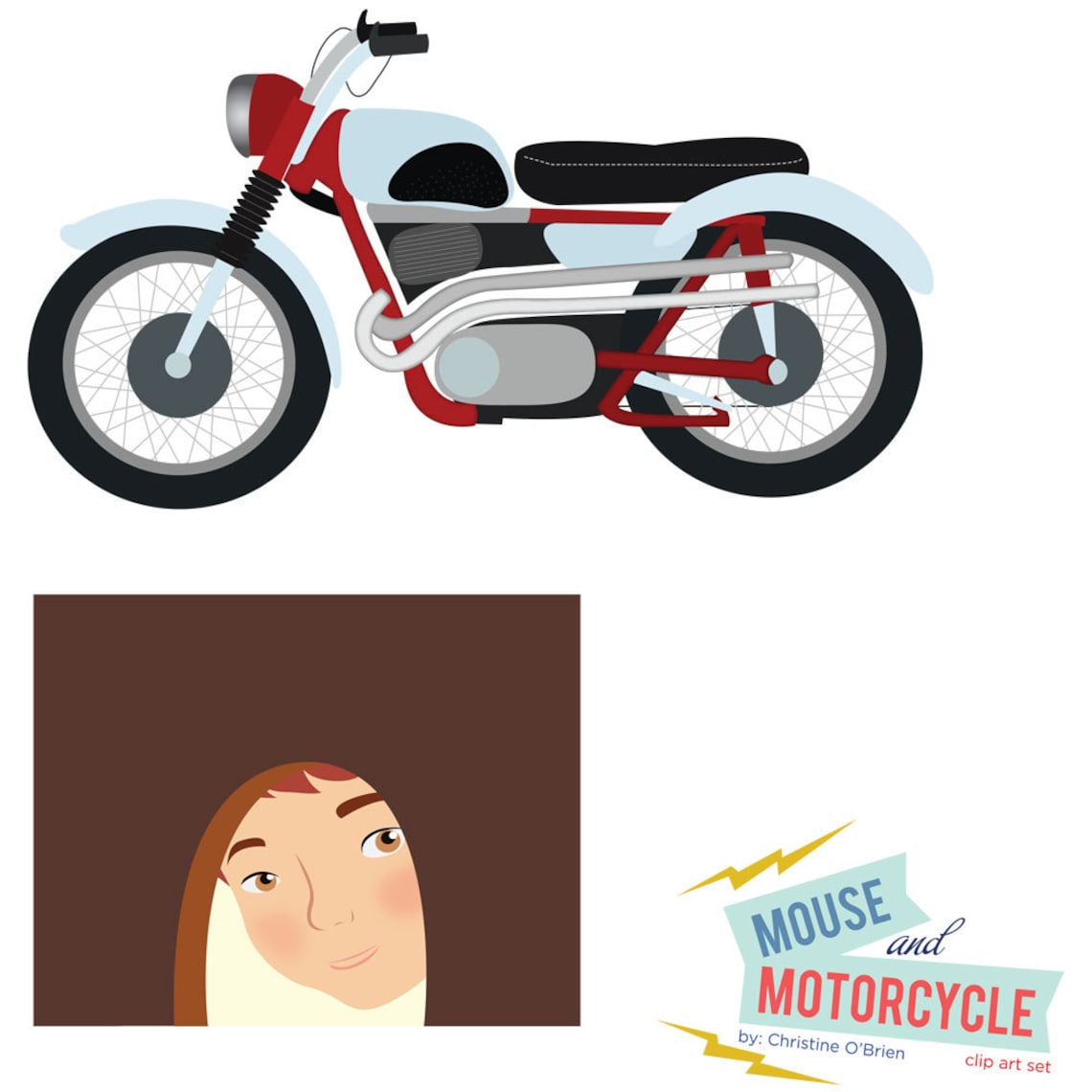 Mouse and Motorcycle Clip Art Set *instant Download* - Etsy
