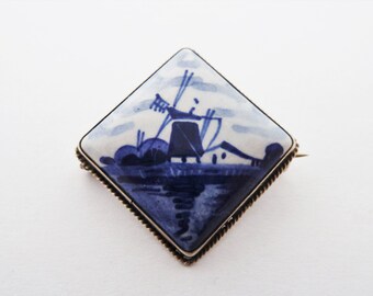 Vintage Delft Holland Windmill Pin Item K 3515 - Etsy