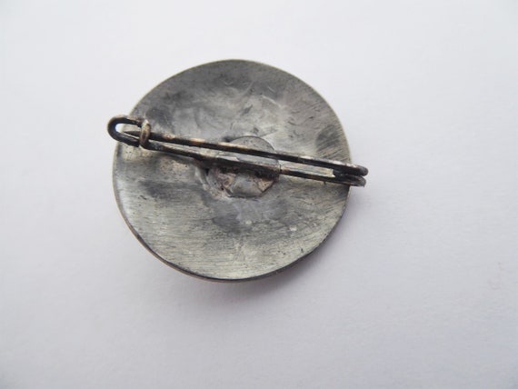 Vintage Rolf Buodd Small Pewter Round Shield Shaped B… - Gem