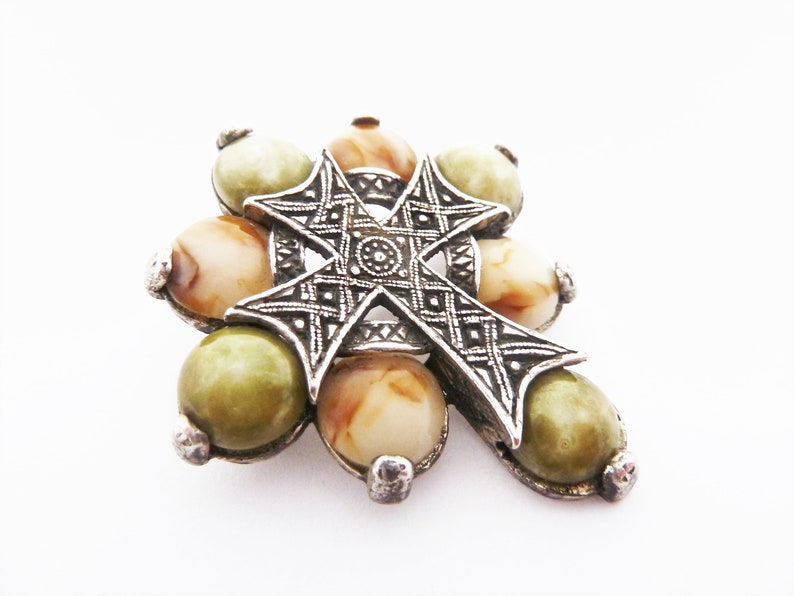 Vintage Miracle Gothic Medieval Cross Brooch or Pendant in | Etsy