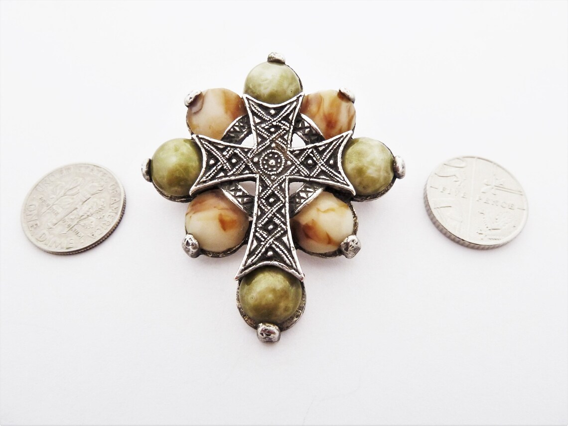Vintage Miracle Gothic Medieval Cross Brooch or Pendant in | Etsy
