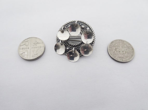 Antique 830 Silver Norwegian Baby Solje Brooch by Han… - Gem