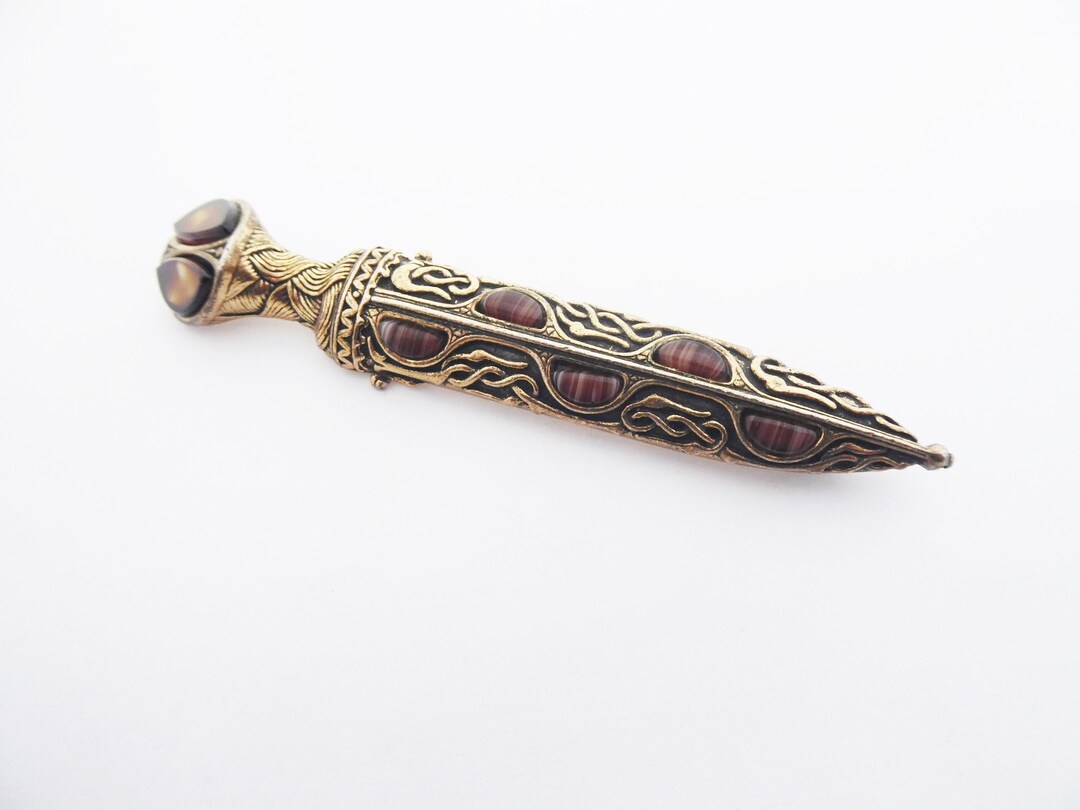 Vintage Miracle Scottish Dirk or Dagger Brooch Celtic Style - Etsy