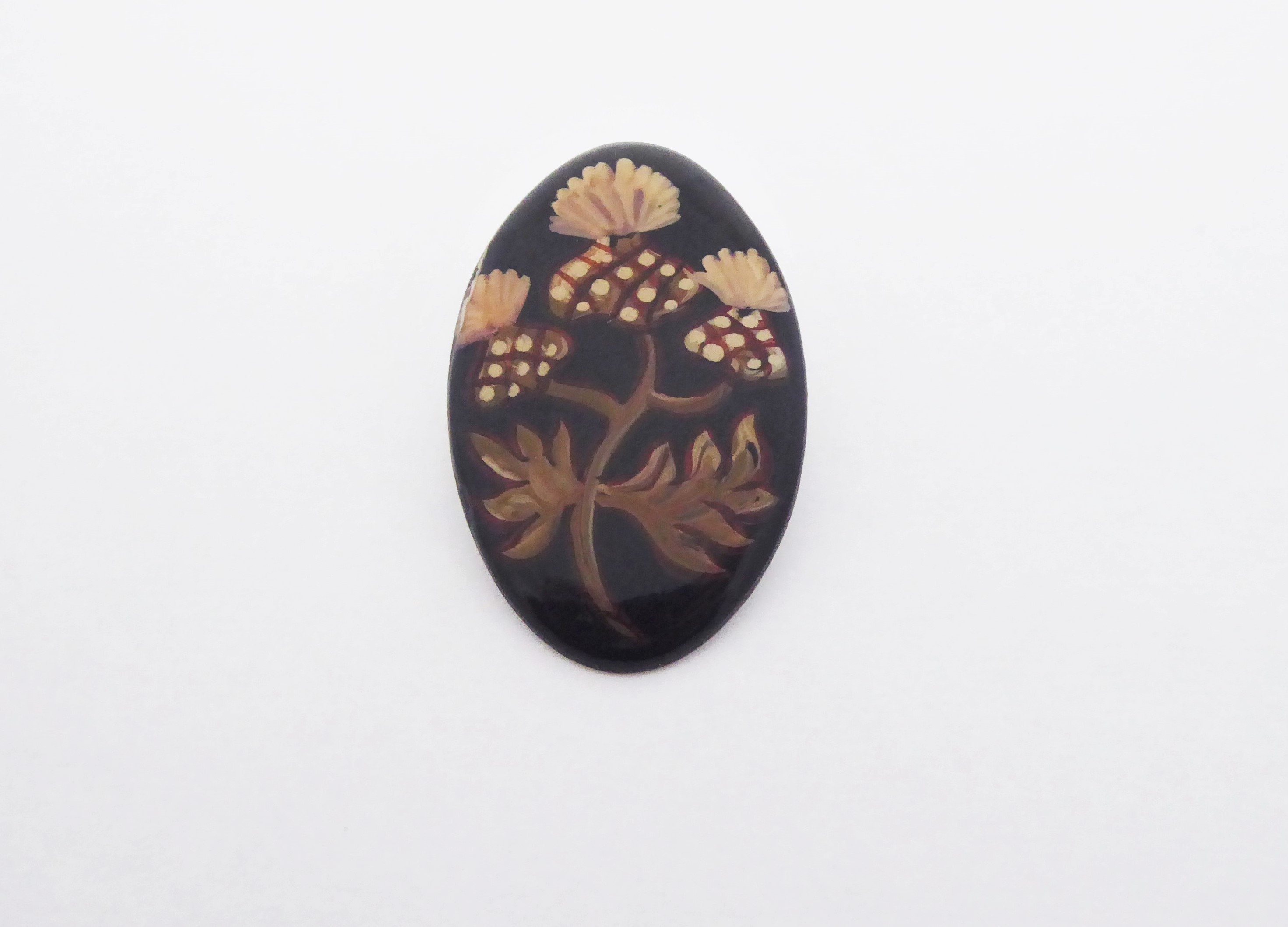 Vintage Fiona Danby Rowan Crafts Hand Painted Enamel Scottish Thistle ...