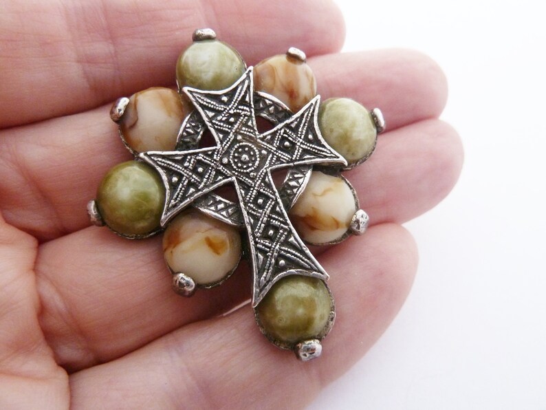 Vintage Miracle Gothic Medieval Cross Brooch or Pendant in | Etsy