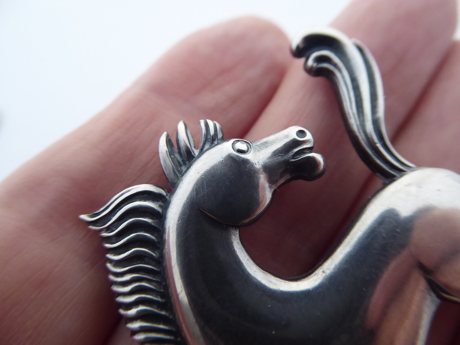Vintage Silver Prancing Horse Brooch by G Dahlgren & Co of Malmo Sweden ...