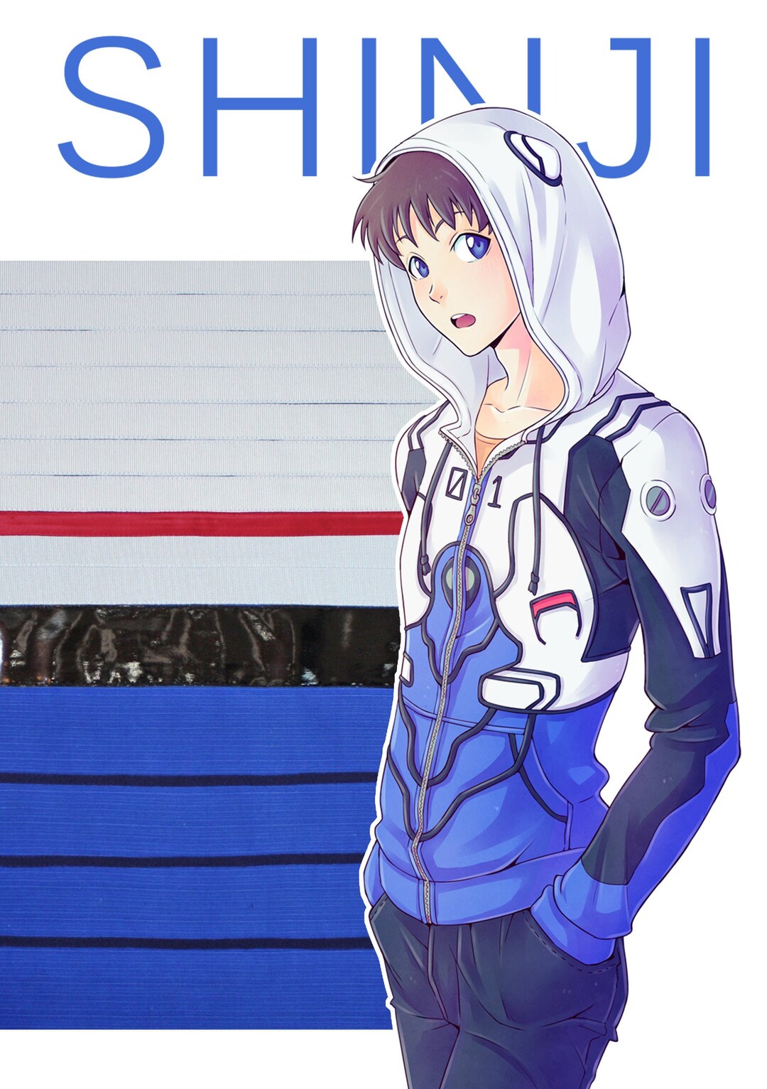 SCATTER CUSHIONS "colors of Evangelion" - SHINJI: 42x42cm Cushions ...