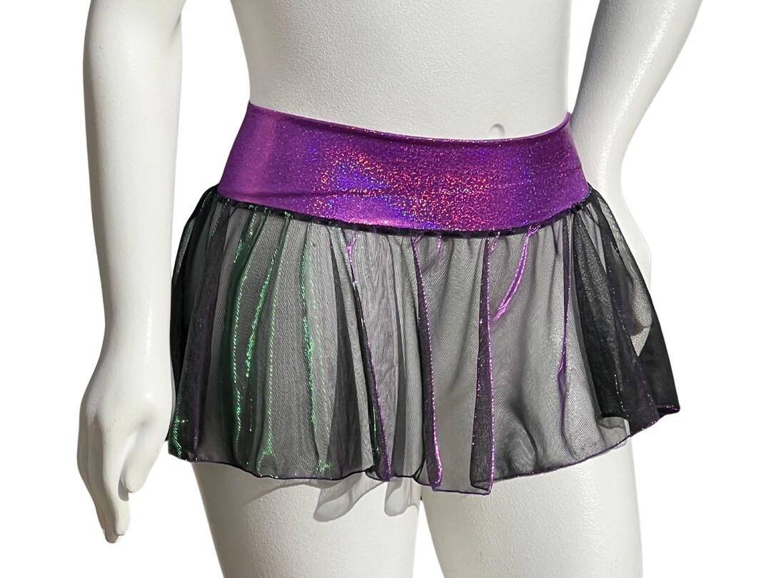 Purple Green Mesh Rave Skirt - Etsy