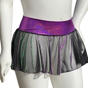 Purple Green Mesh Rave Skirt - Etsy