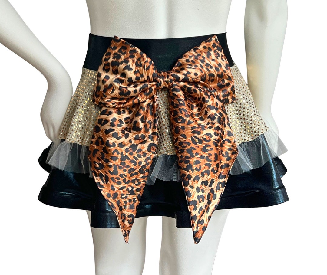 Black White Gold Badass Bow Skirt - Etsy