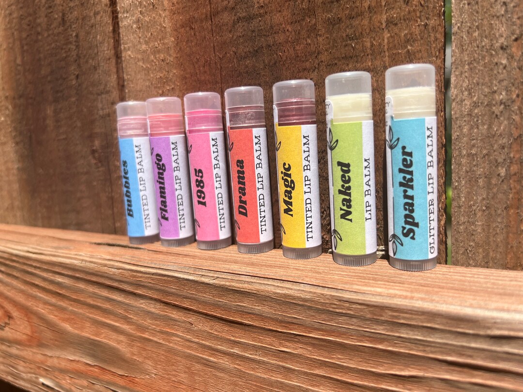 Tinted Glitter Lip Balm Bubbles, Natural Lip Balm, Shea Butter Lip Balm ...