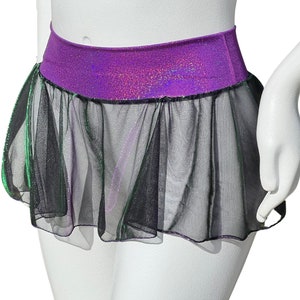 Purple Green Mesh Rave Skirt - Etsy