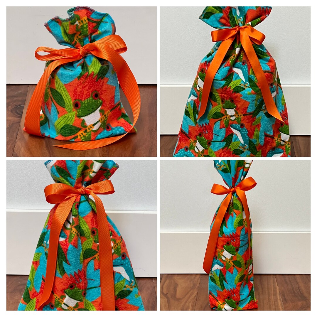 Tree Frog Reusable Fabric Gift Bags Eco Friendly Gift Bag - Etsy