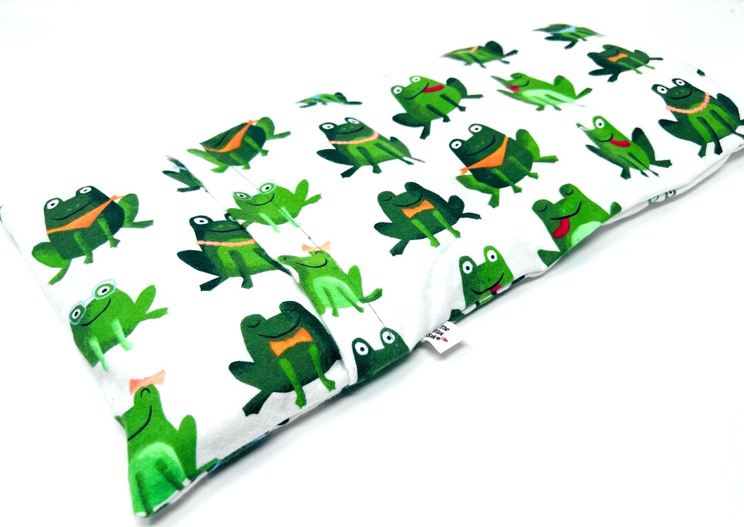 Frog Lover Flaxseed Heating Pad: Washable Cotton Flannel Comfort Gift ...