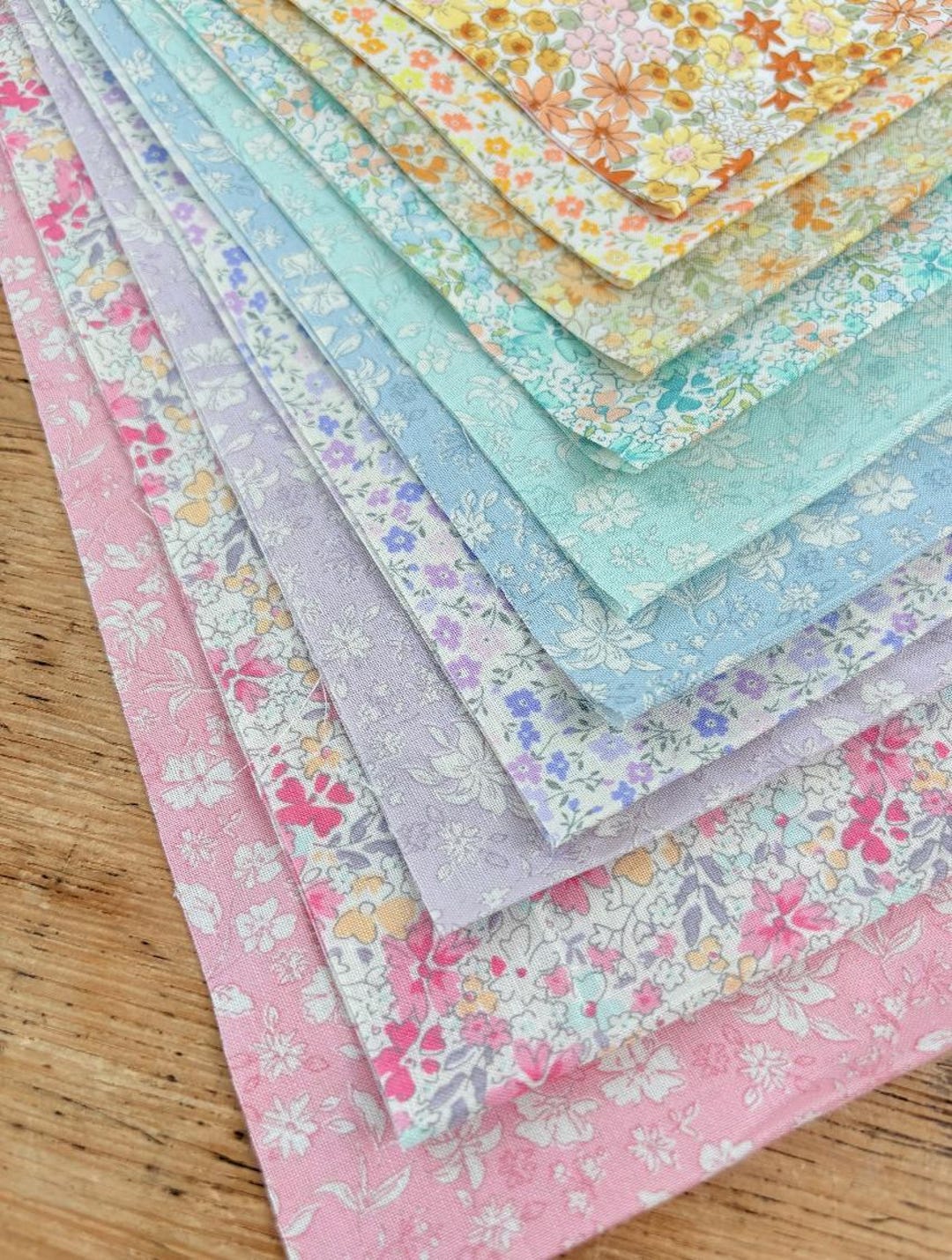 Japanese Floral Fabric Roll - 5in X 42in X 10 Fabrics - Etsy