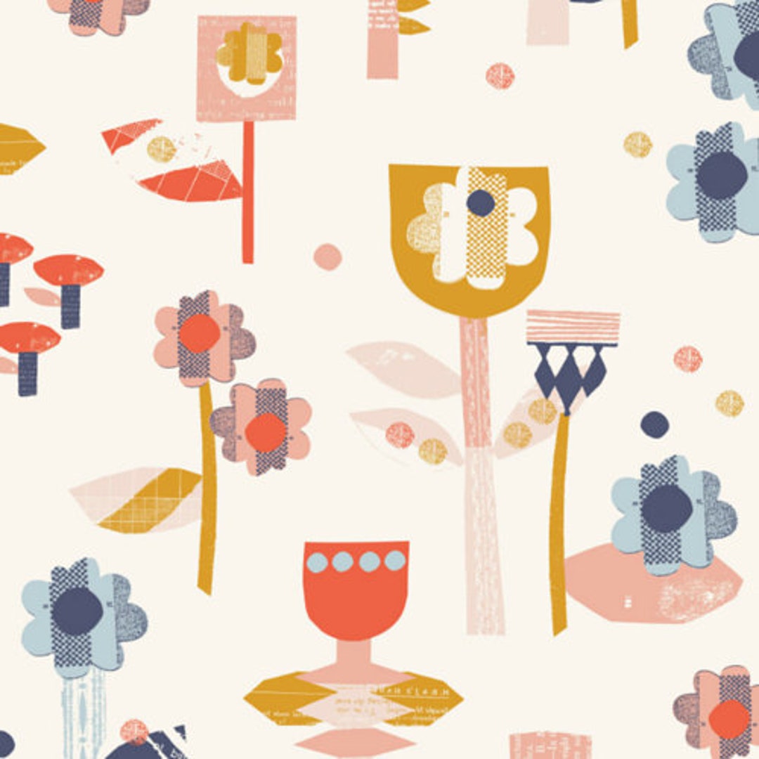 Meadow - Paper Meadow - Jilly P - Dashwood Studio - Fabric by the 1/4m ...