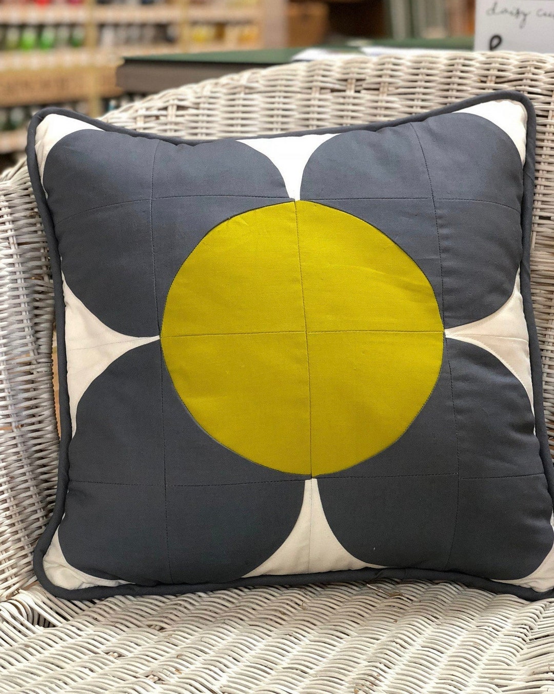 Mid Century Modern Style Daisy Cushion Pattern - Digital Sewing Pattern ...