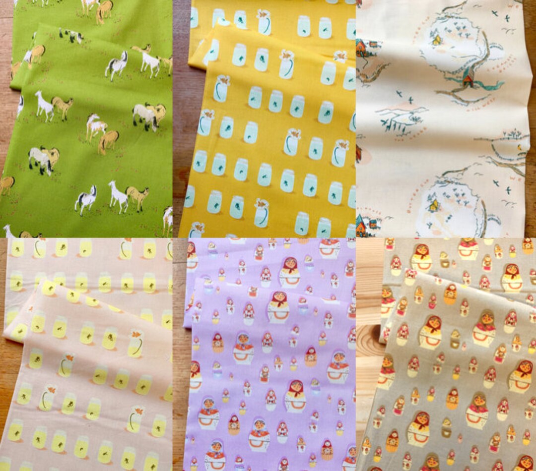 Heather Ross West Hill Patchwork Cotton Quilting Fabrics Fat Quarters ...