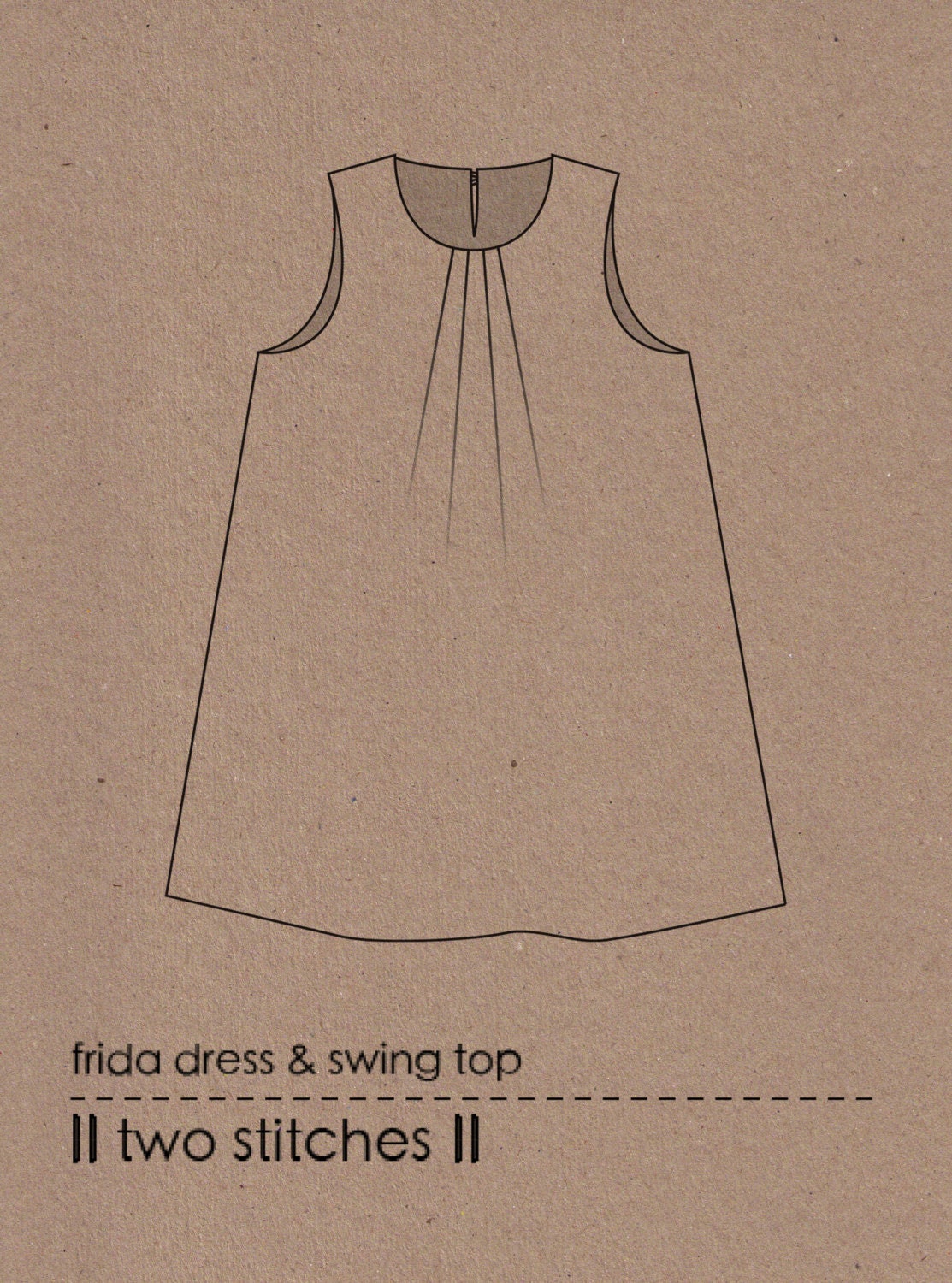 Frida Dress and Swing Top - PDF - Two Stitches Patterns - Girl's Tunic ...