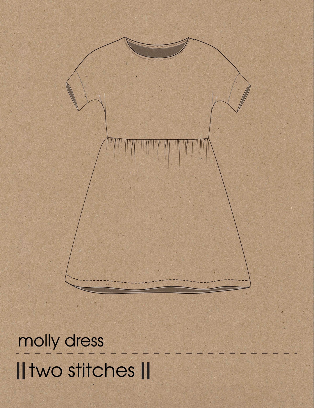 Molly Dress Two Stitches Patterns Paper Pattern - Etsy