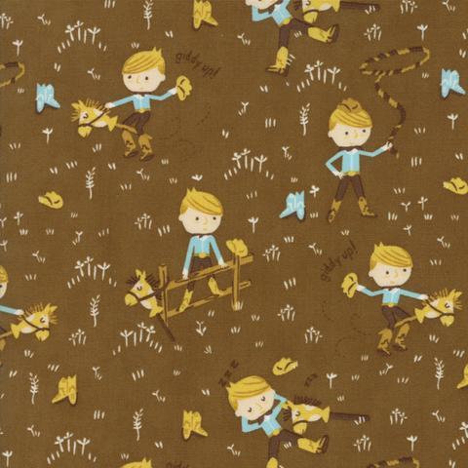 Boys Best Pal Earth Howdy by Stacy Iest Hsu Moda by | Etsy