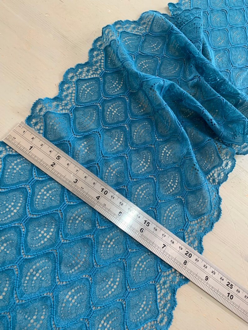 21cm 8inch Stretch Lace Trim Teal by the Metre - Etsy
