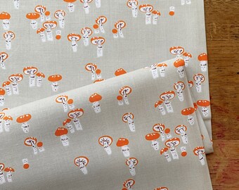 Toad Stools Fabric Frog Finds Shelter by Linsart Toad Stools Frogs ...