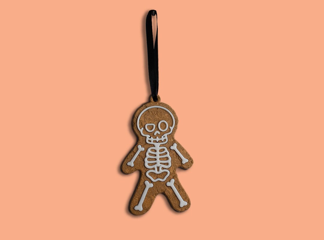 Ginger-dead Man Halloween Christmas Spookmas Cookie Ornament or Magnet ...