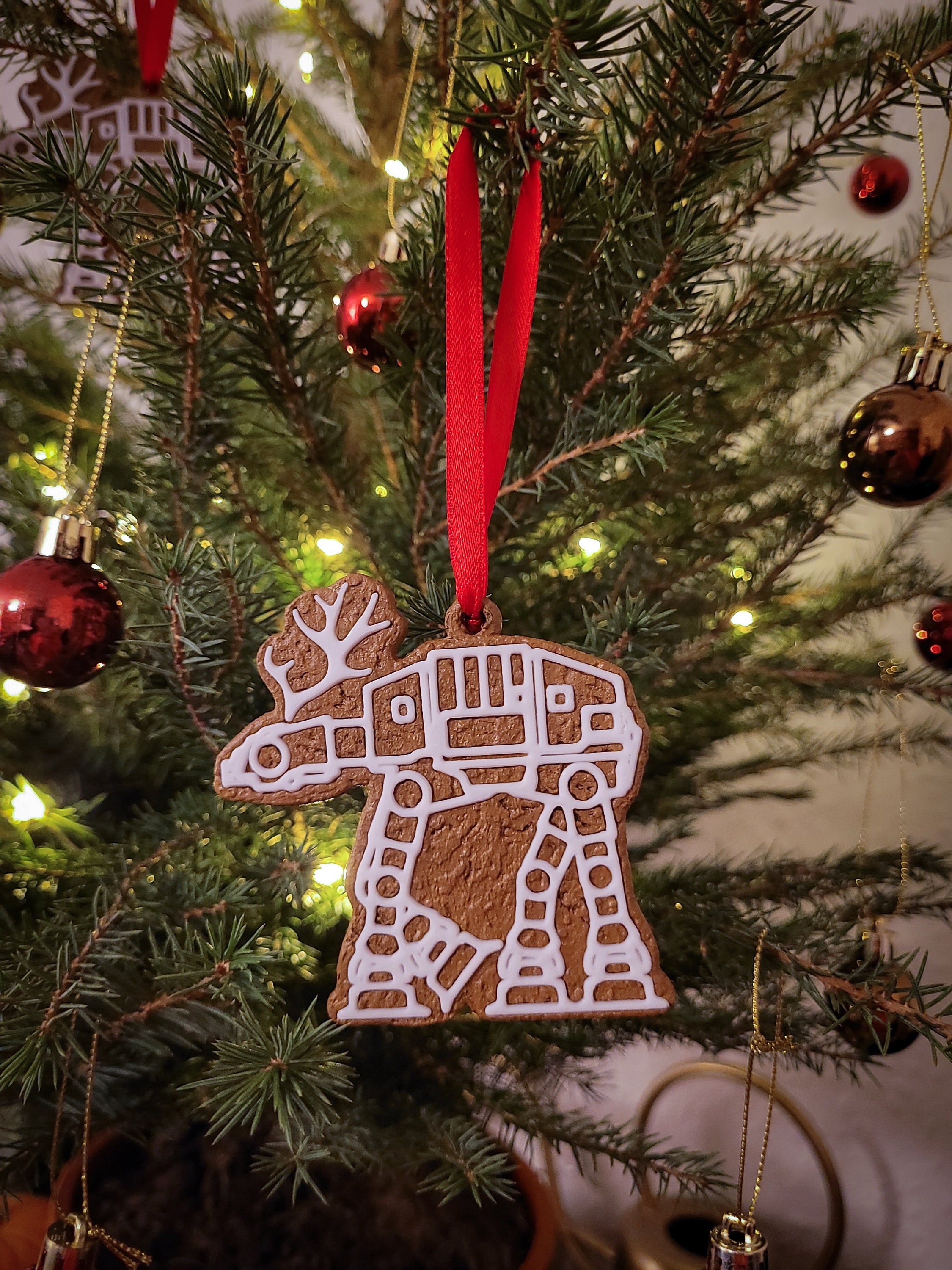 Star Wars Inspired AT-AT Reindeer Gingerbread Cookie Ornament - Etsy
