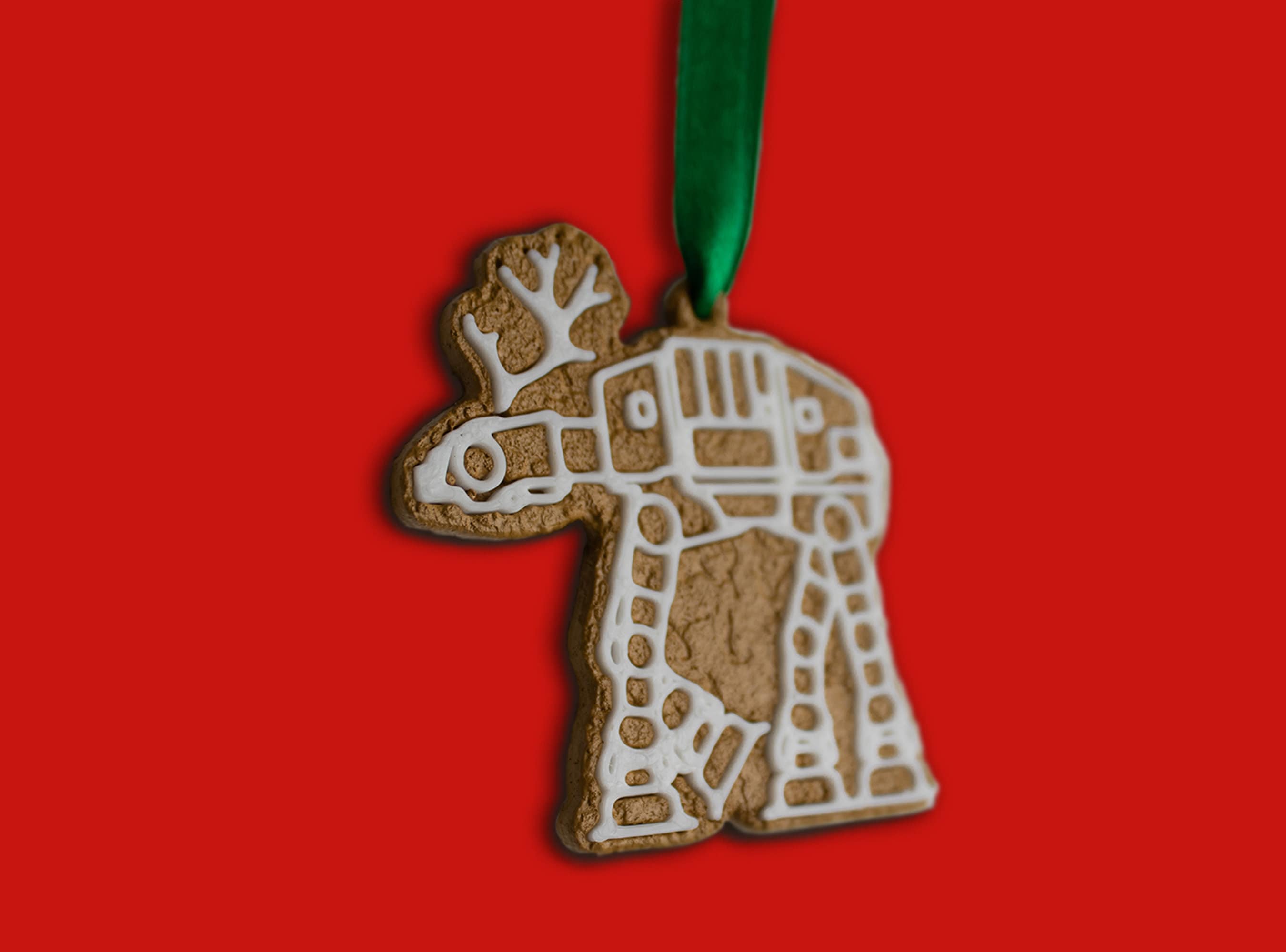 Star Wars Inspired AT-AT Reindeer Gingerbread Cookie Ornaments Mini X3 ...