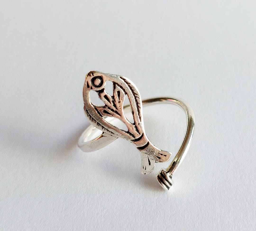 Berber Amazigh Bedouin Tunisian Sterling Silver Adjustable Fish Ring - Etsy