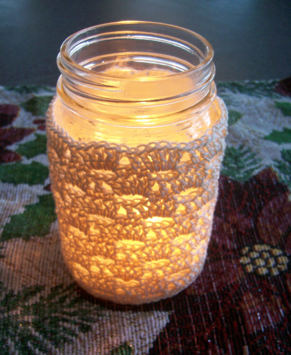 Crochet Candle Jar Cover | Etsy