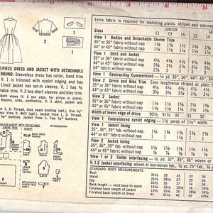 Simplicity 3823 Sewing Pattern 1940's One Piece Dress and Jacket With ...