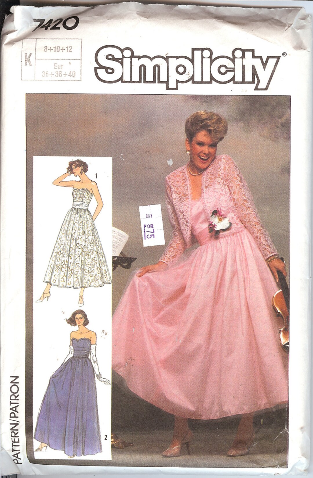 Simplicity 7420 UNCUT Misses' Dress Pattern in Two Lengths and Lined ...